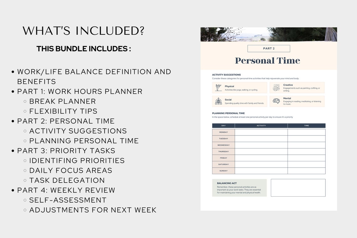 Work Life Balance Career Coach Workbook Handouts Coaching Planner Life ...