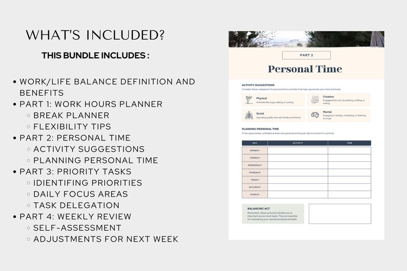 Work Life Balance Career Coach Workbook Handouts Coaching Planner Life ...