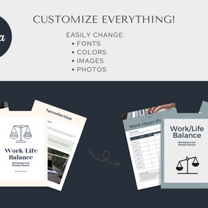 Work Life Balance Career Coach Workbook Handouts Coaching Planner Life ...