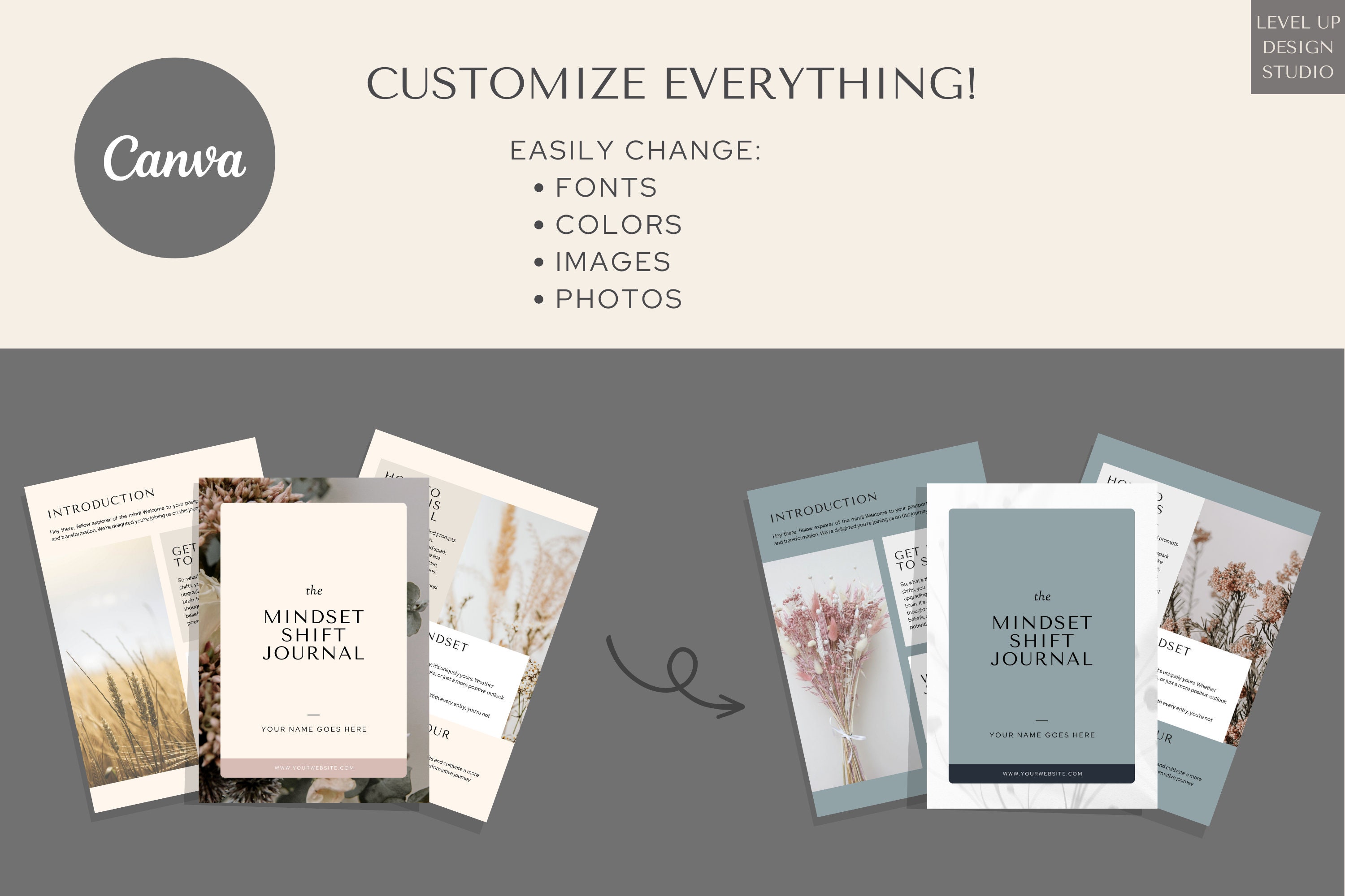 Mindset Shift Journal: 30-day Prompts, Canva Template (PDF Download) - Etsy