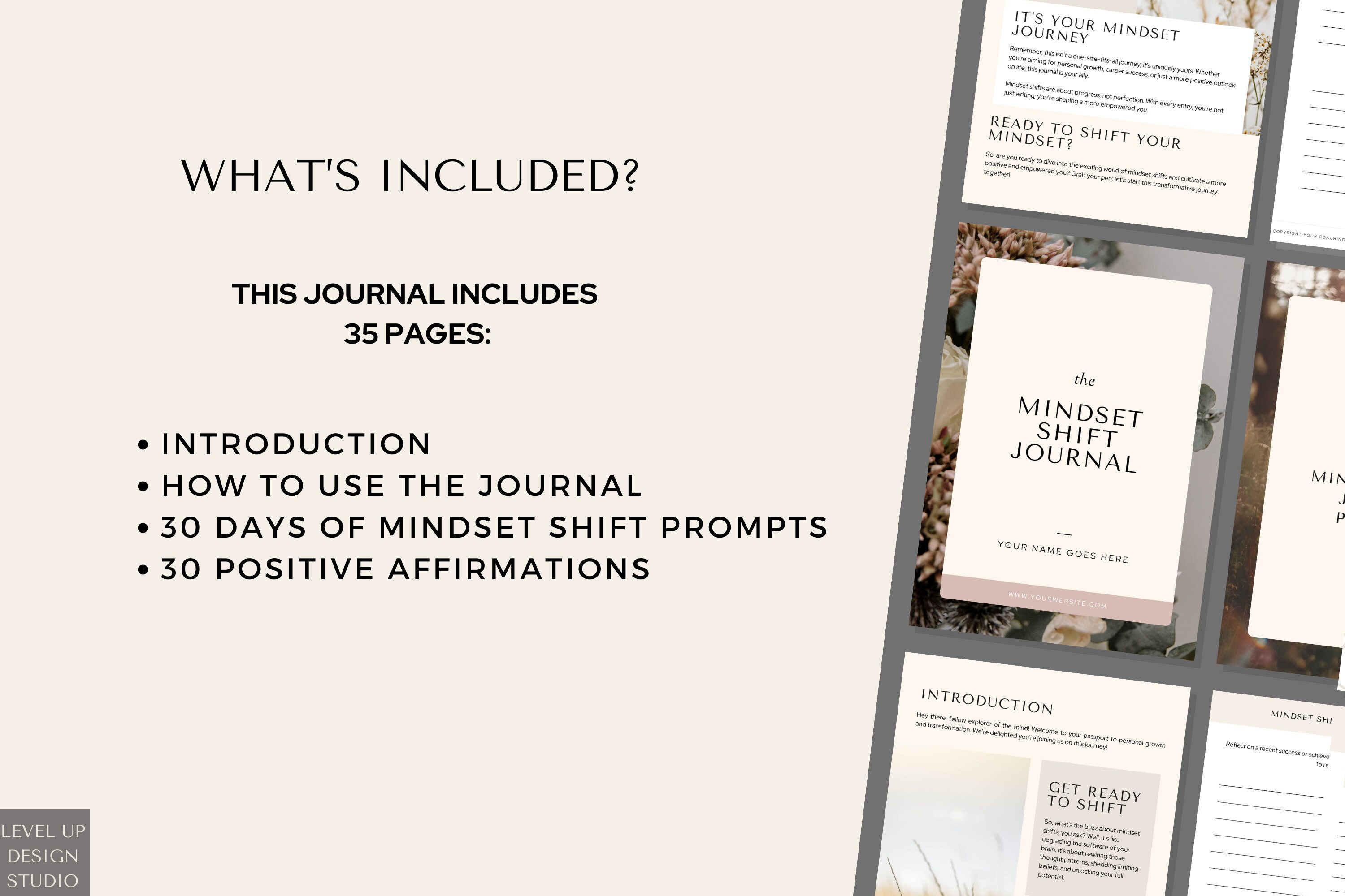 Mindset Shift Journal: 30-day Prompts, Canva Template (PDF Download) - Etsy