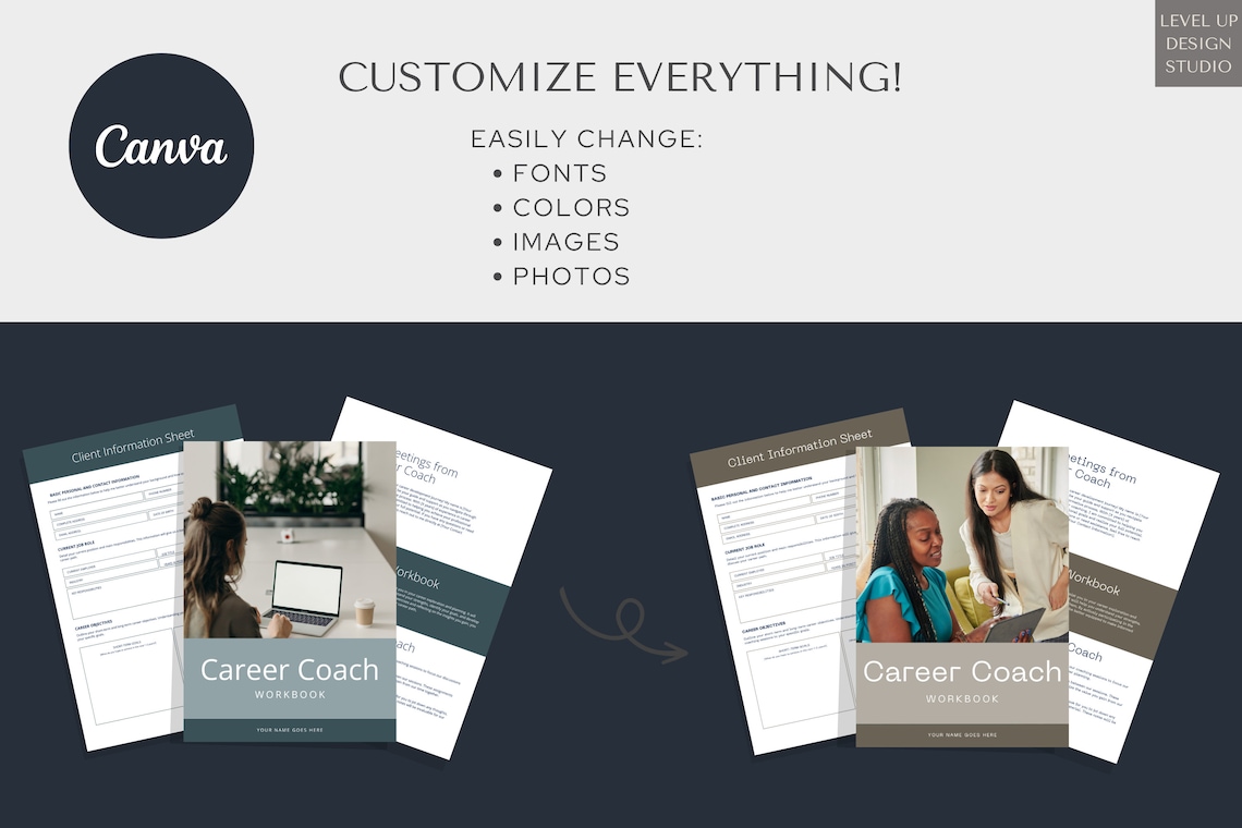 Career Coaching Workbook: Canva Template for Coaches (PDF Download) - Etsy