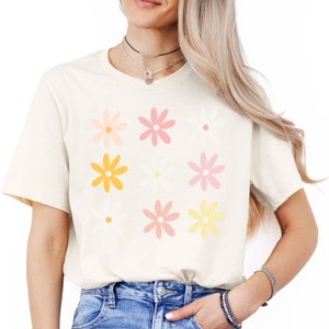 Flower Shirt, Gift for Her, Flower Shirt Aesthetic, Floral Graphic Tee ...
