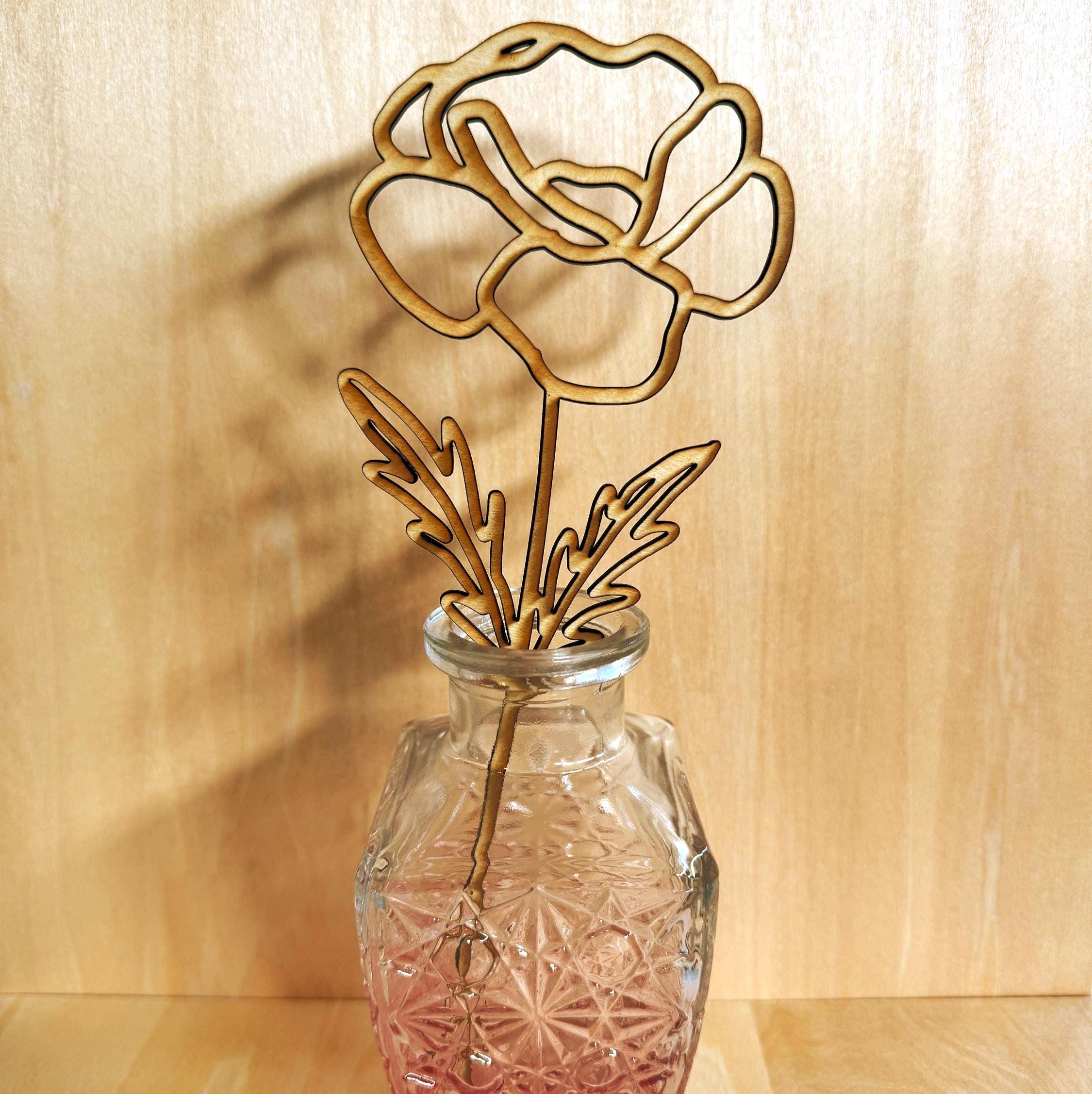 Wood Cut Flowers - Etsy