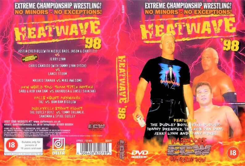 ECW 1998 HEATWAVE 5 DVD & Case - Etsy