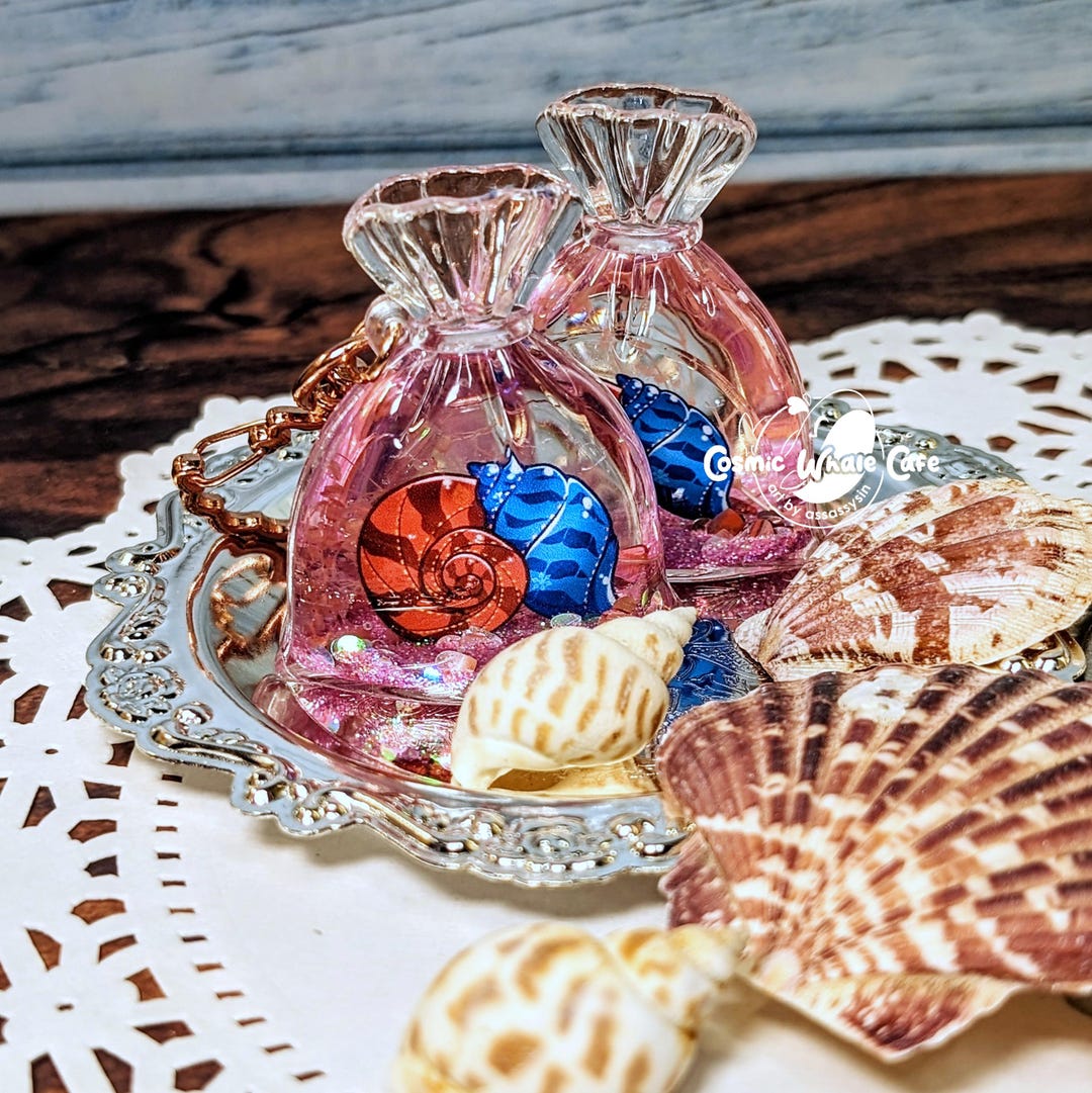 Genshin Impact Pyro & Cryo Shells Pink Glitter Shaker Charm - Etsy