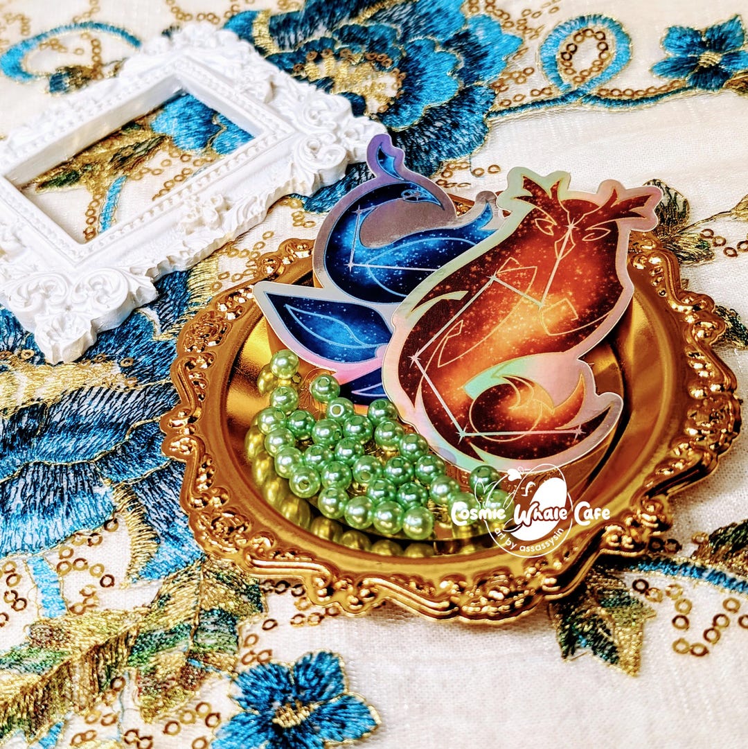 Genshin Impact Noctua & Pavo Ocellus Constellation Sticker Laptop, Water Bottle, Decorative ...