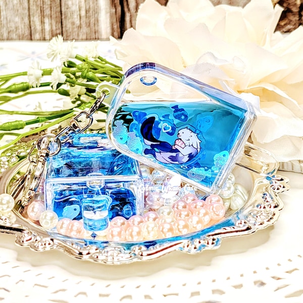 Liquid Keychain - Etsy