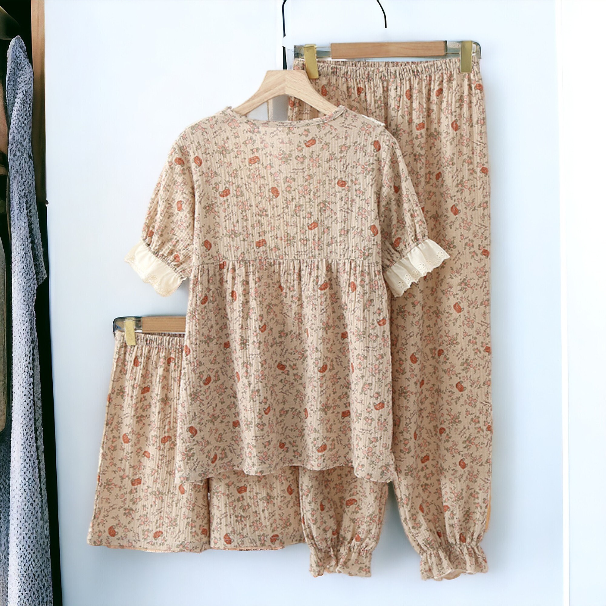 Womens Pyjamas Floral Pyjama Cute Pyjama Frilly Pyjama Funny Pyjama ...