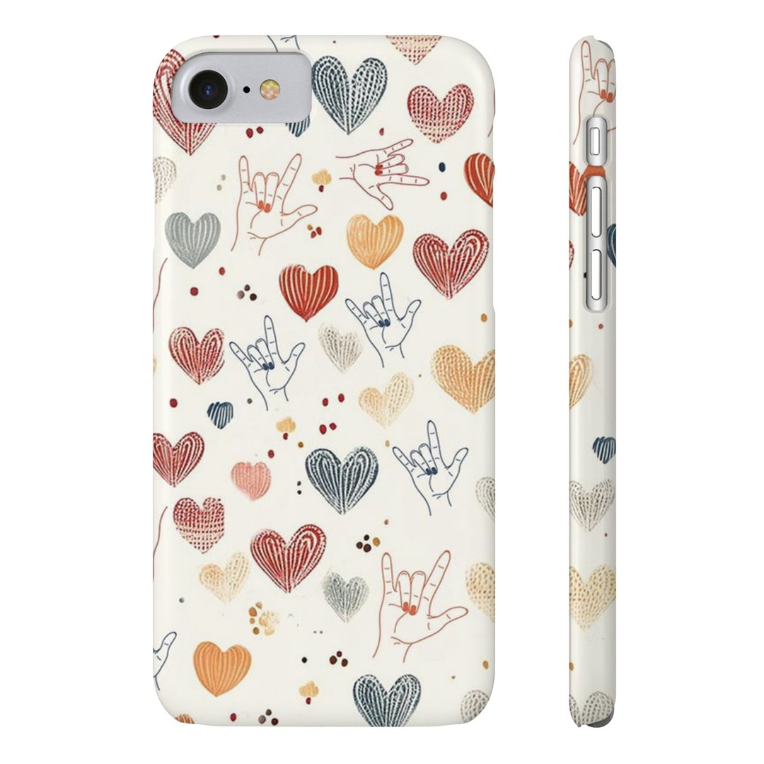 ASL i LOVE You Boho Heart Slim Phone Cases - Etsy