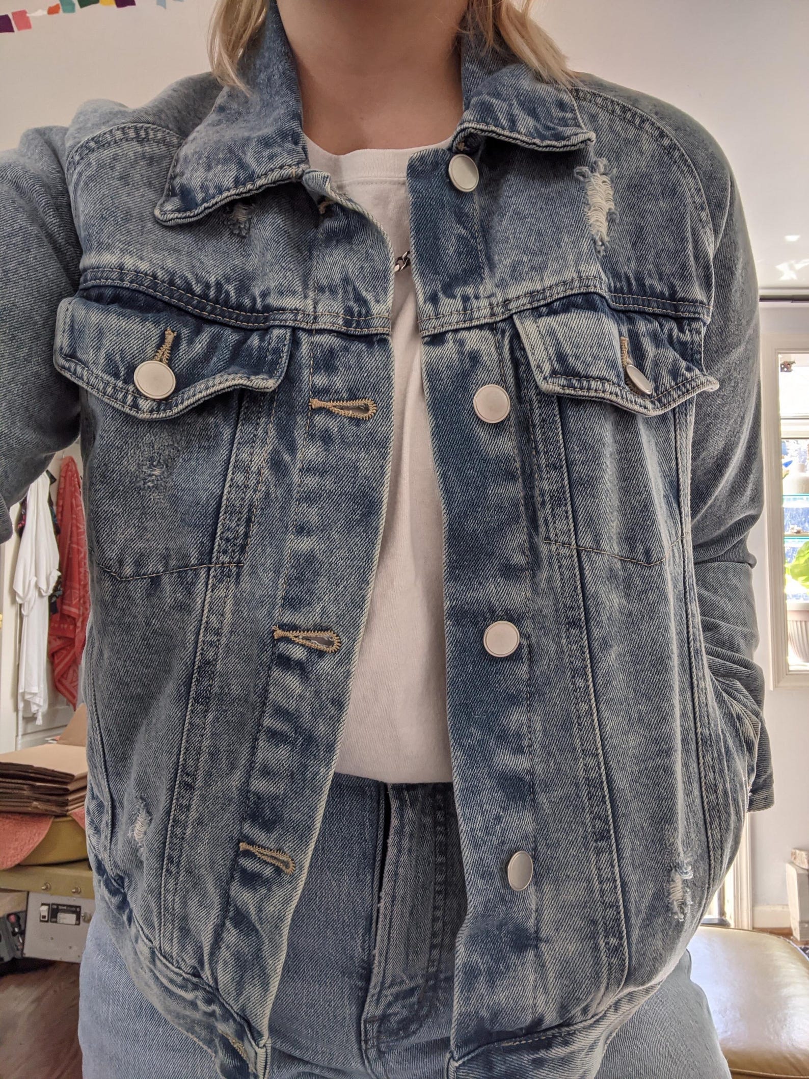 Amina Cain "indelicacy" Poetry Painted Denim Jacket - Etsy