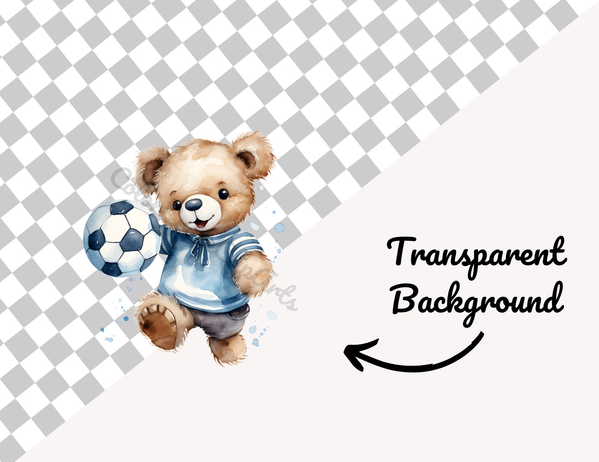 Blue Teddy Bear Clipart, Baby Shower Clip Art, Sleepy Teddy Bears, Cute ...