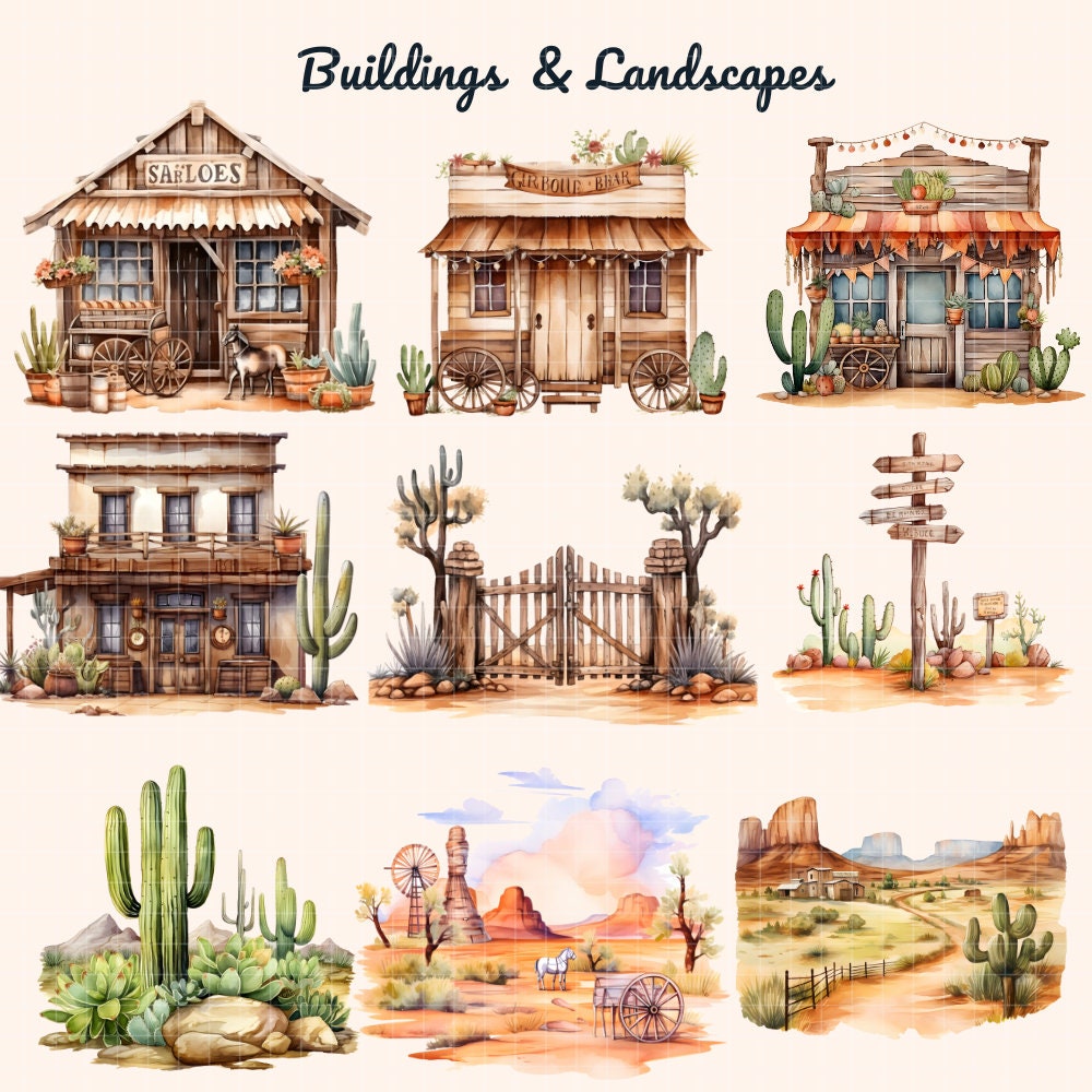 Cute Cowboy Clipart, Baby Western Clipart, Baby Cowboy PNG, Wild West ...