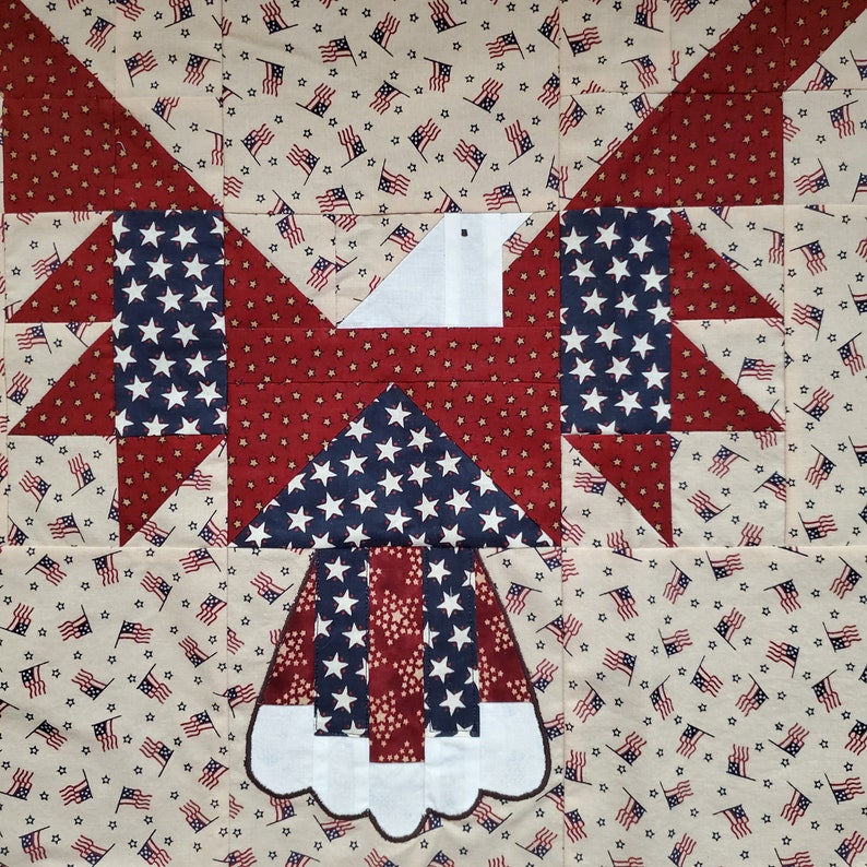 Patriotic Eagle Quilt Block to Finish - Etsy