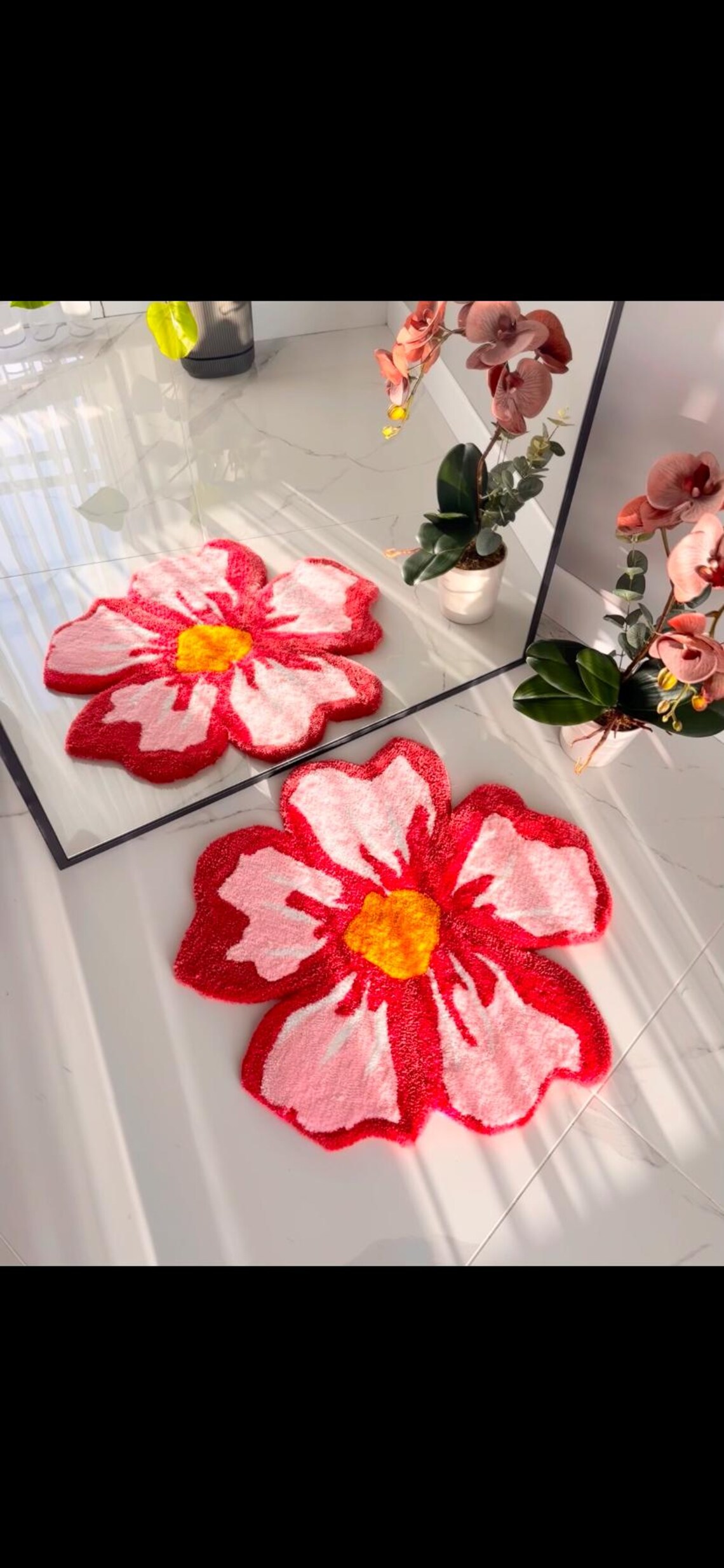 Lotus Flower Fluffy Handmade Tufted Rug - Etsy
