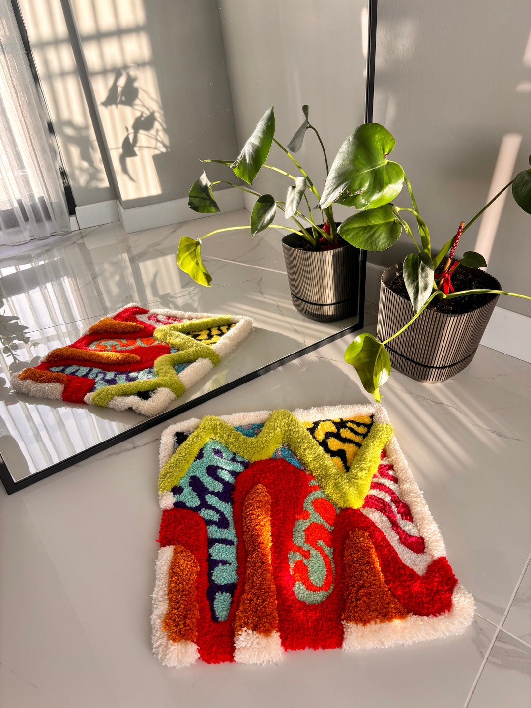 Abstract Tufted 3D Fluffy Tufted Rug - Etsy