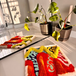 Abstract Tufted 3D Fluffy Tufted Rug - Etsy