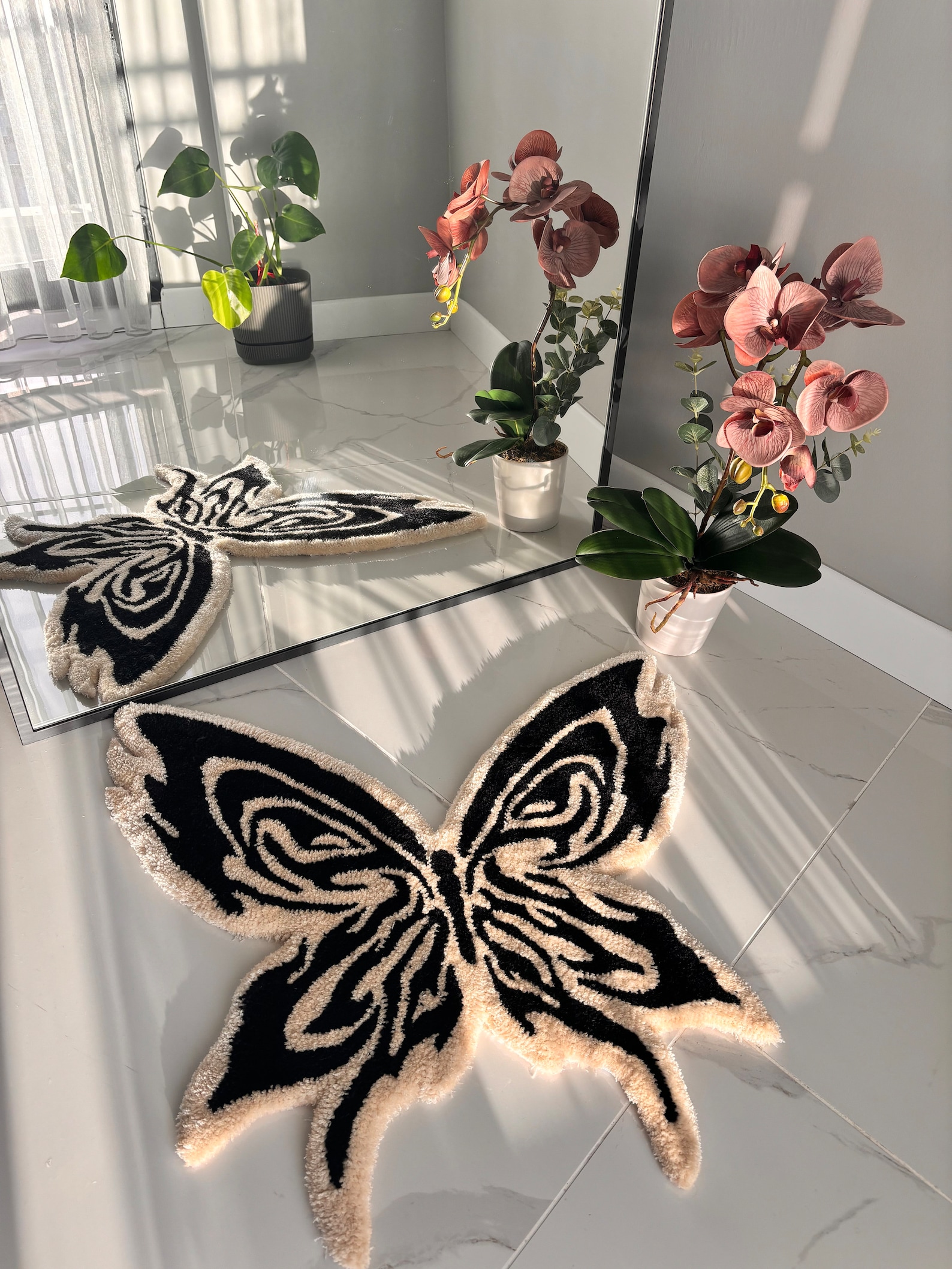 Gothic Butterfly Fluffy Handmade Tufted Rug - Etsy