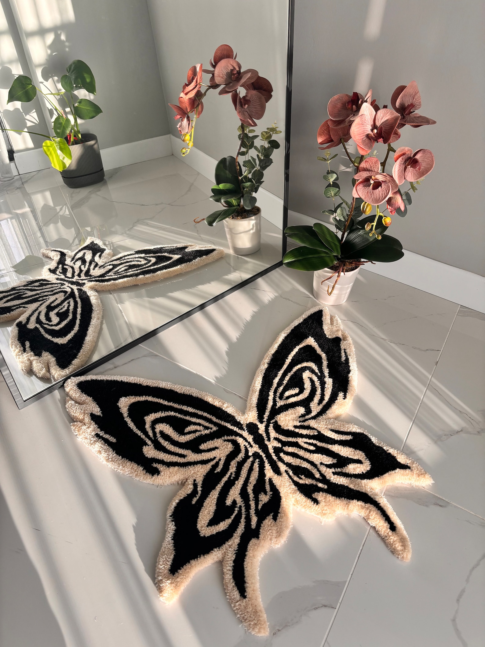 Gothic Butterfly Fluffy Handmade Tufted Rug - Etsy