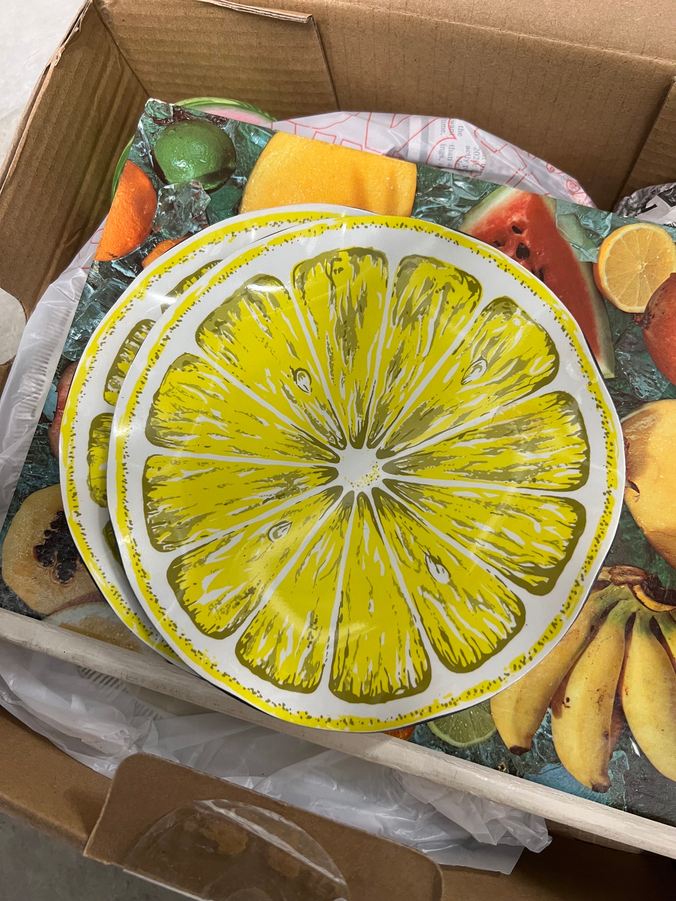 Vintage MCM Lemon Slice Melamine Set of 2 Small Plates - Etsy