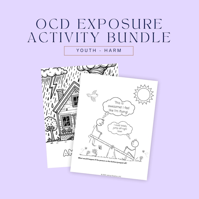 Harm YOUTH OCD Exposure Activities Digital Download Exposure Therapy ...