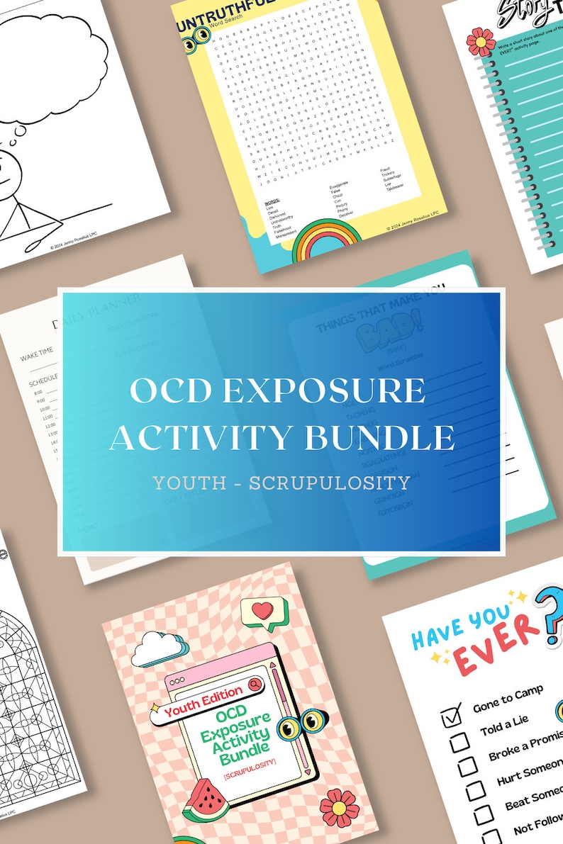 Scrupulosity OCD Youth Exposure Bundle Digital Download Exposure ...
