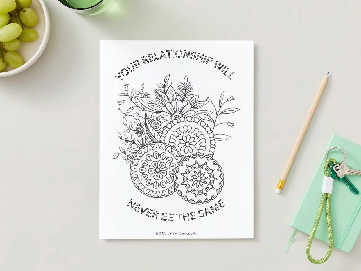 Relationship OCD Coloring Sheets Digital Download - Etsy
