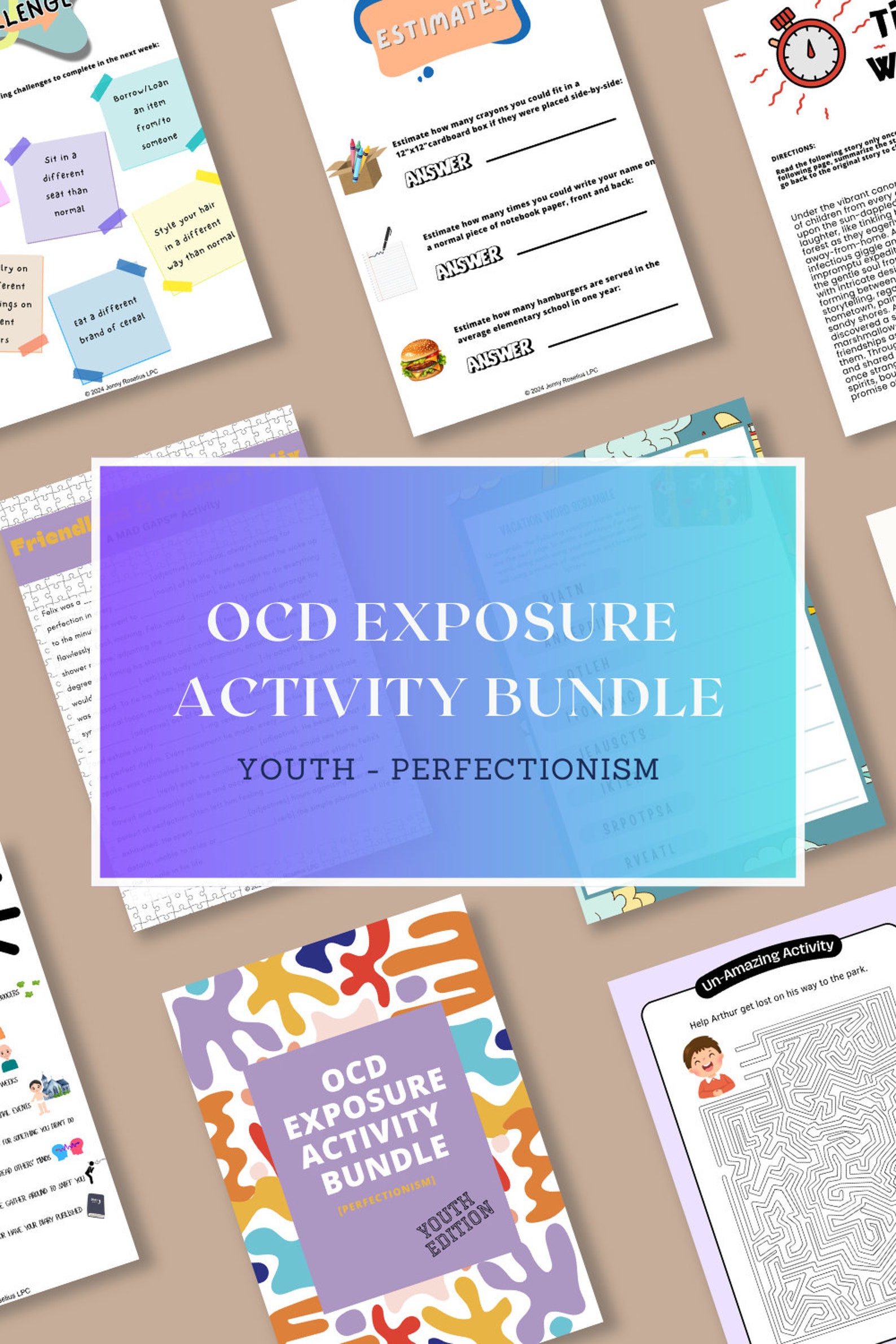 Youth Perfectionism OCD Exposure Activity Bundle (digital Download) - Etsy