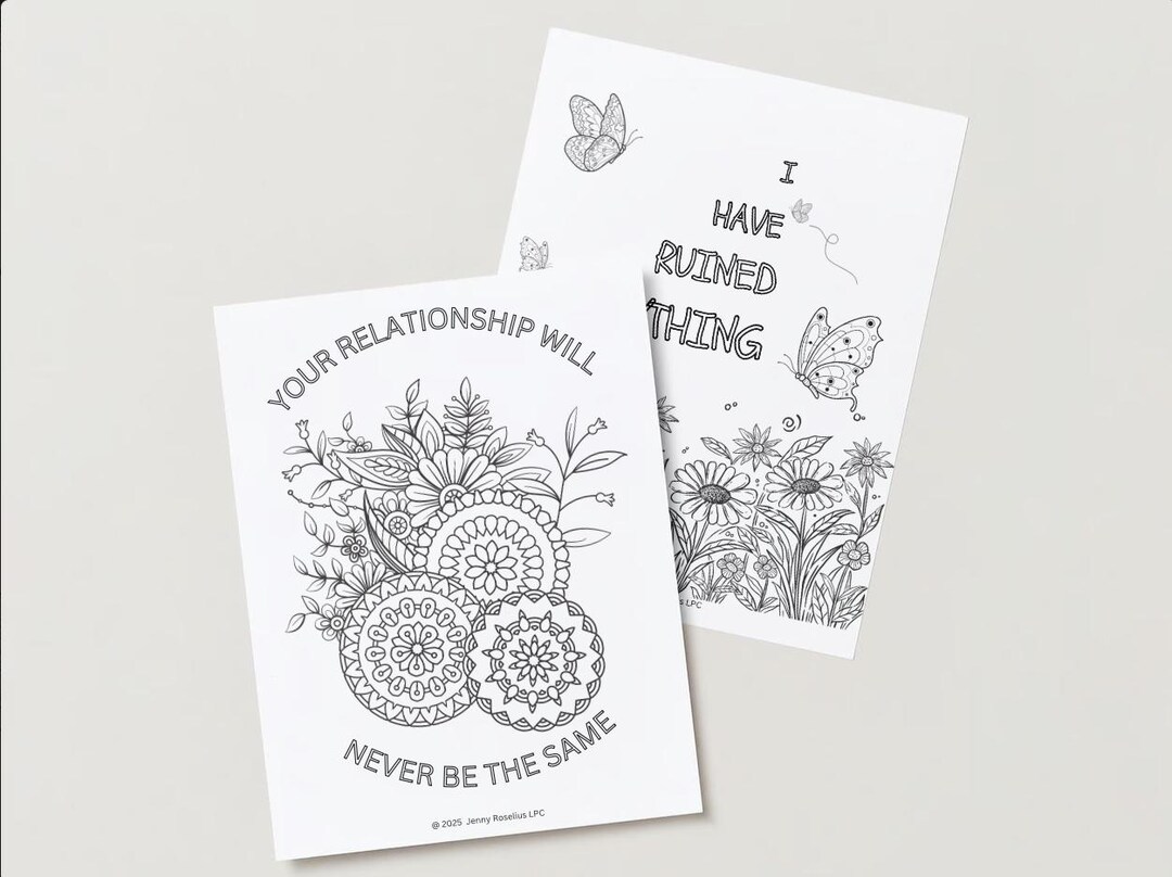 Relationship OCD Coloring Sheets Digital Download - Etsy