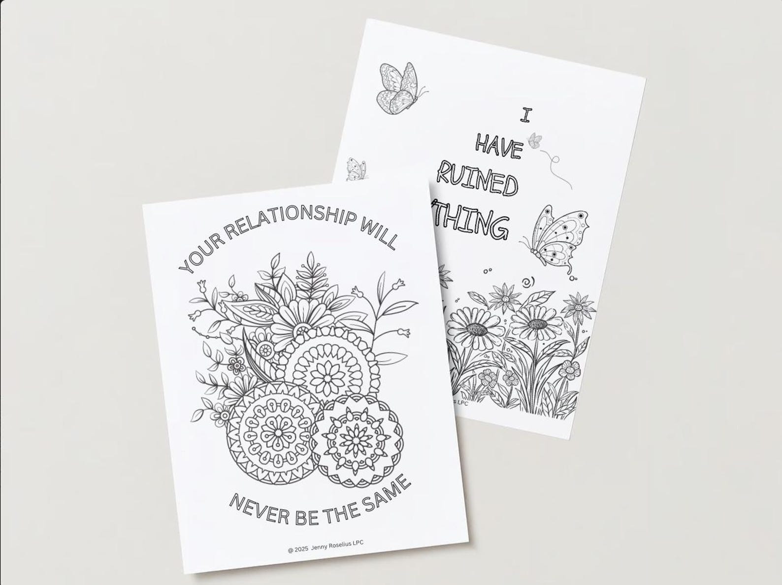 Relationship OCD Coloring Sheets Digital Download - Etsy