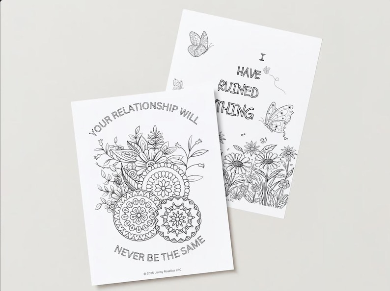 Relationship OCD Coloring Sheets Digital Download - Etsy