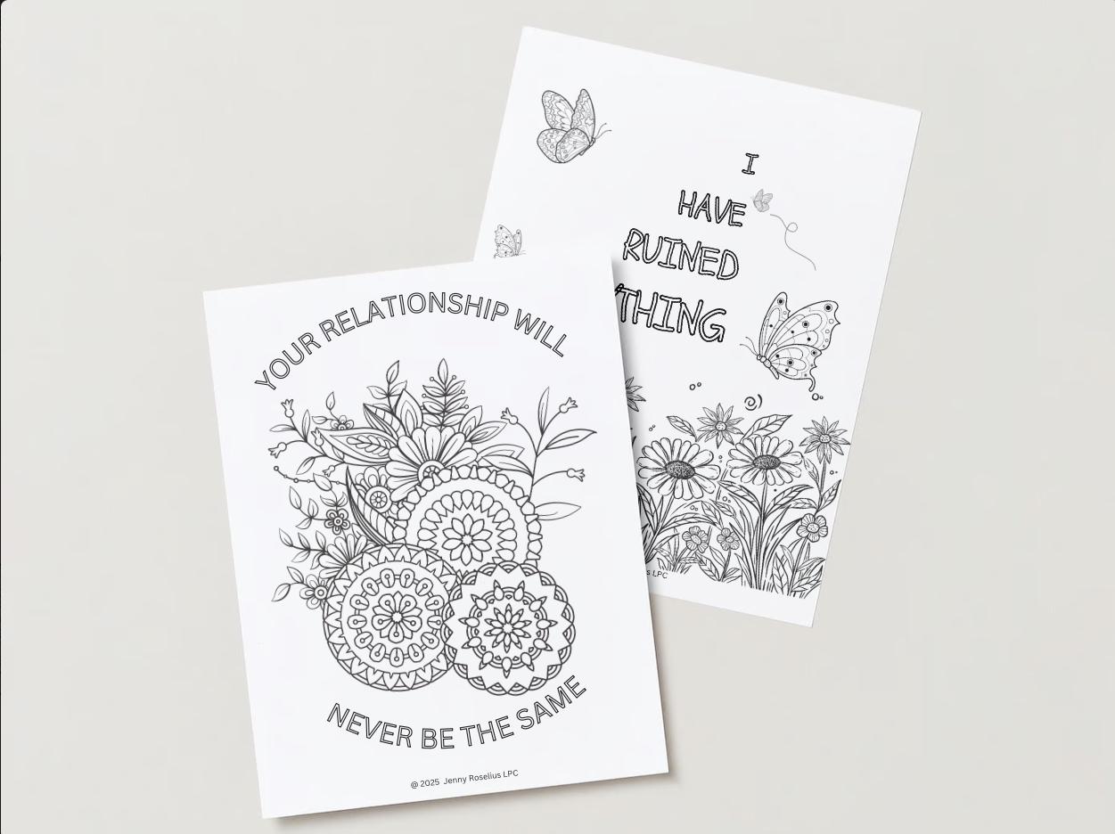 Relationship OCD Coloring Sheets Digital Download - Etsy
