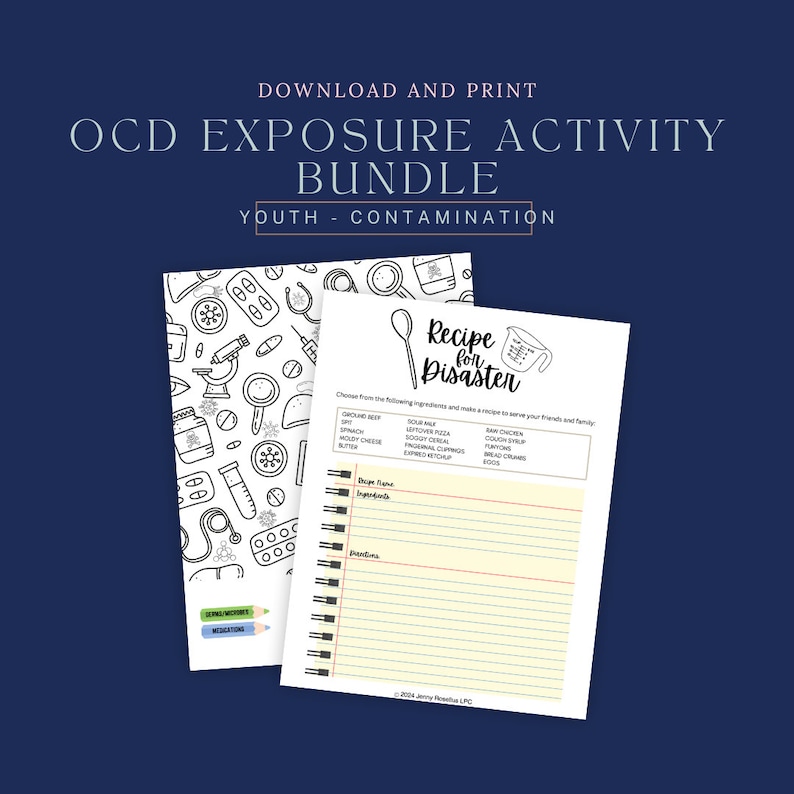Contamination OCD Youth OCD Exposure Digital Download Exposure Therapy ...