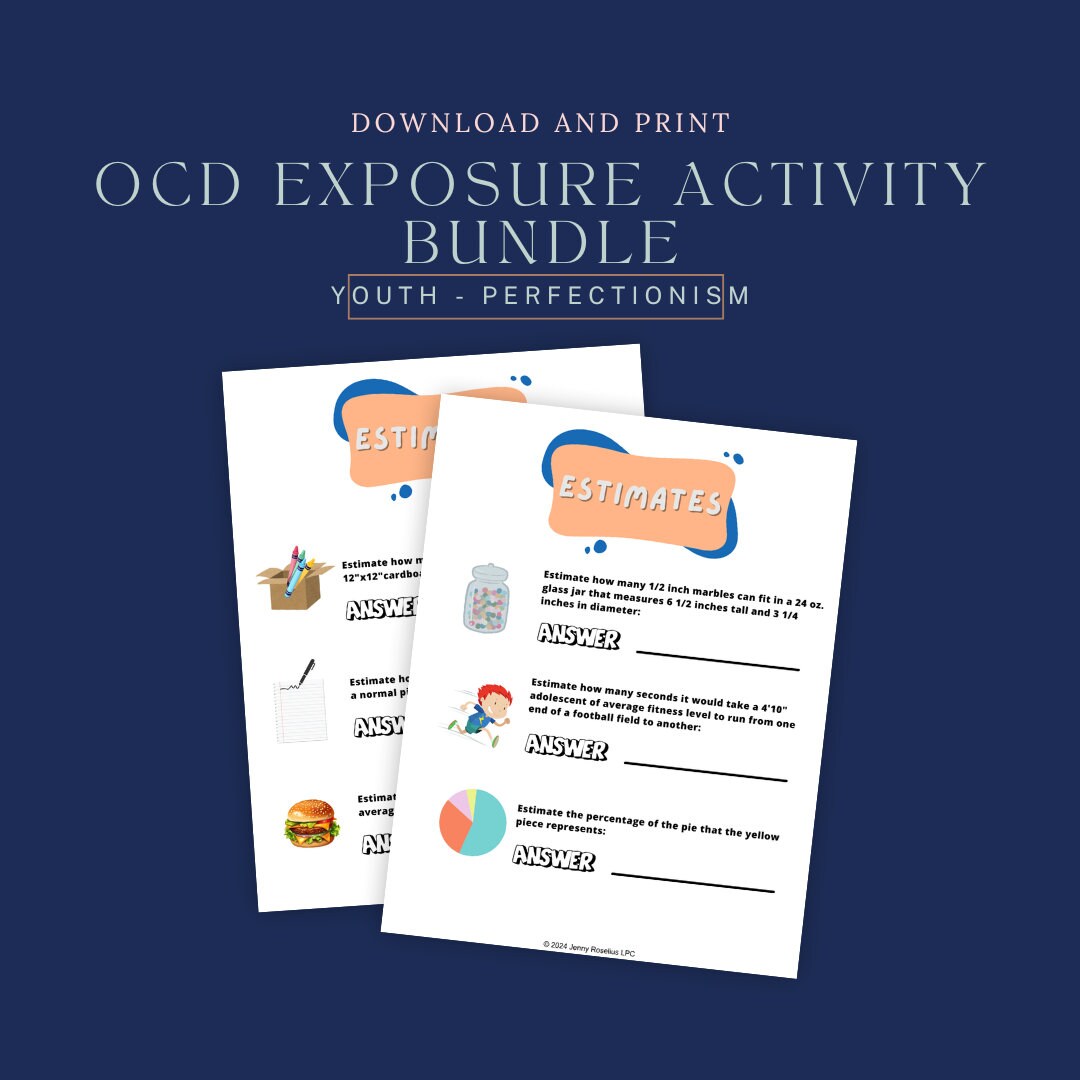 Youth OCD Exposure Bundle Perfectionism Digital Download Exposure ...