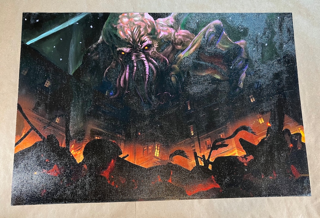 Cthulhu Fan Art Oil Painting - Etsy
