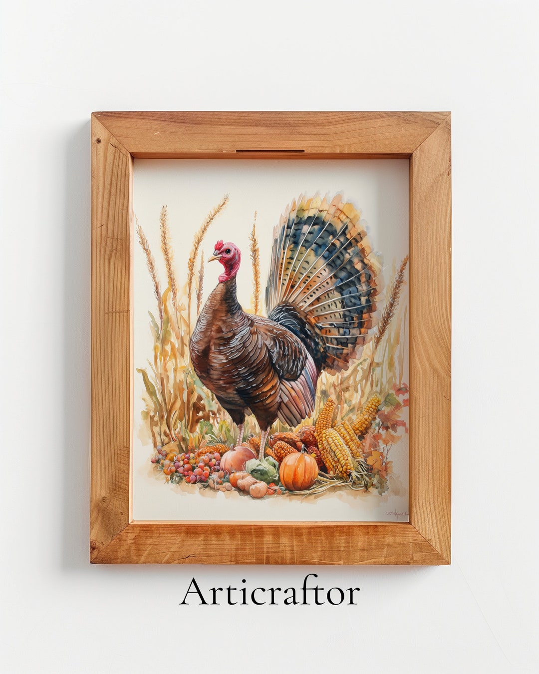 Thanksgiving Turkey, Autumn Harvest, Fall Cornucopia, Farmhouse Decor ...