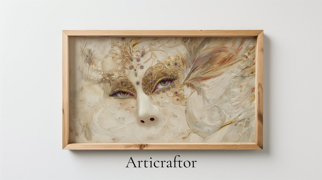 Ethereal Venetian Mask, Mardi Gras Fantasy, Masquerade Ball Decor ...