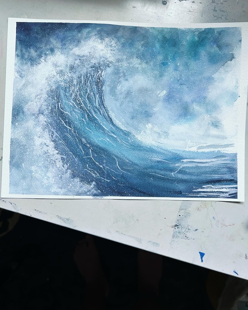 Video Tutorial How to Paint Waves Step by Step Real Time - Etsy
