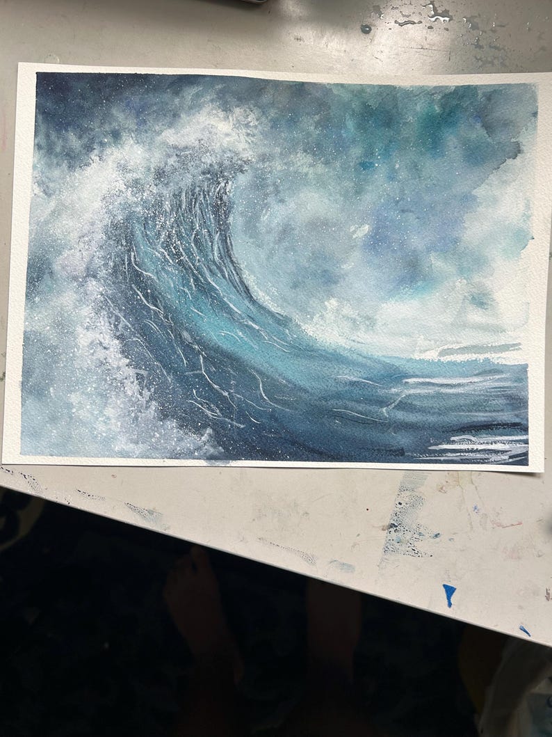 Video Tutorial How to Paint Waves Step by Step Real Time - Etsy