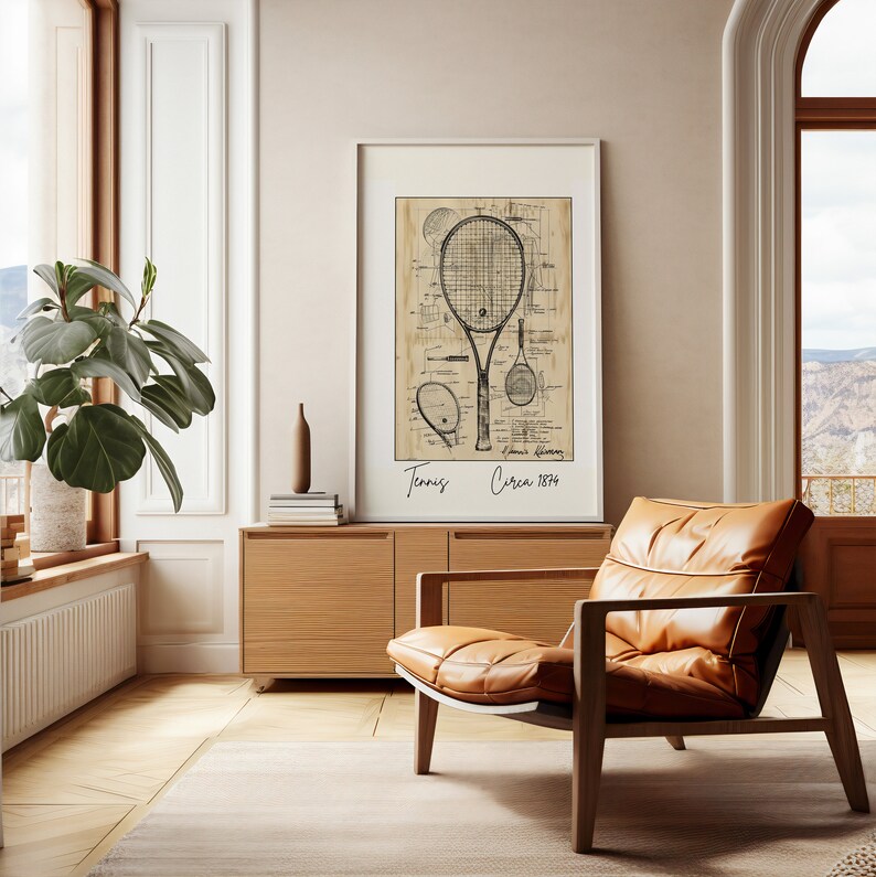Vintage Tennis Wall Art Print | Tennis Print | Tennis Poster - Etsy