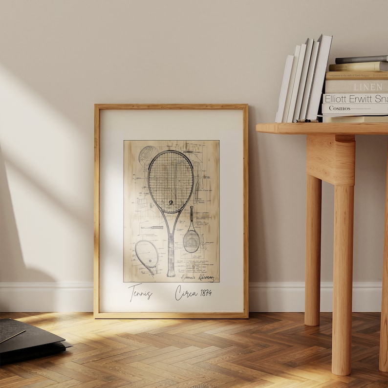 Vintage Tennis Wall Art Print | Tennis Print | Tennis Poster - Etsy
