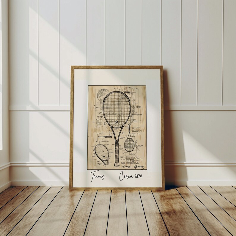 Vintage Tennis Wall Art Print | Tennis Print | Tennis Poster - Etsy