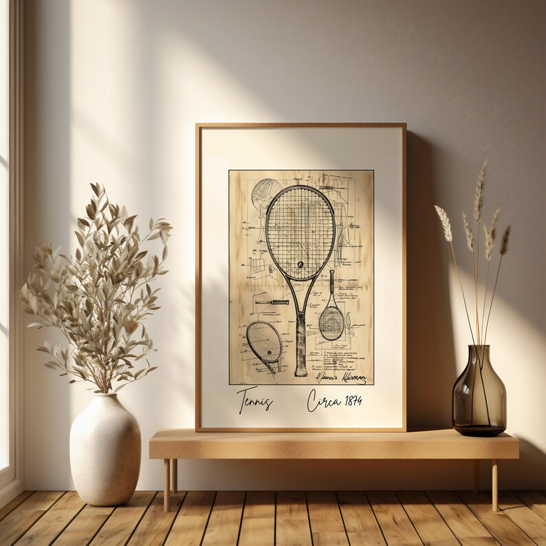 Vintage Tennis Wall Art Print Tennis Print Tennis Poster - Etsy