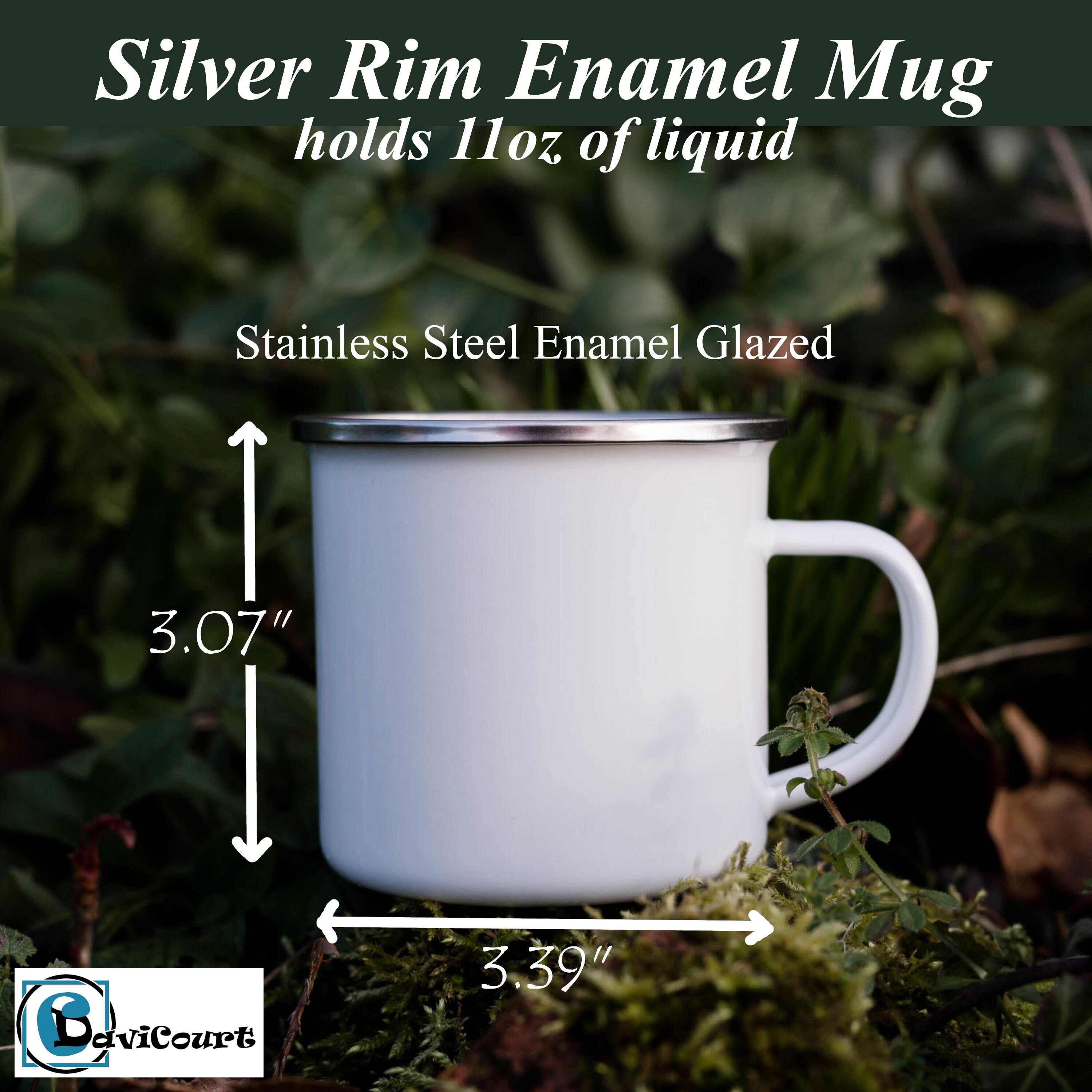 Wildflower Graphic Camping Mug, Hand Drawn Nature-inspired Botanical ...