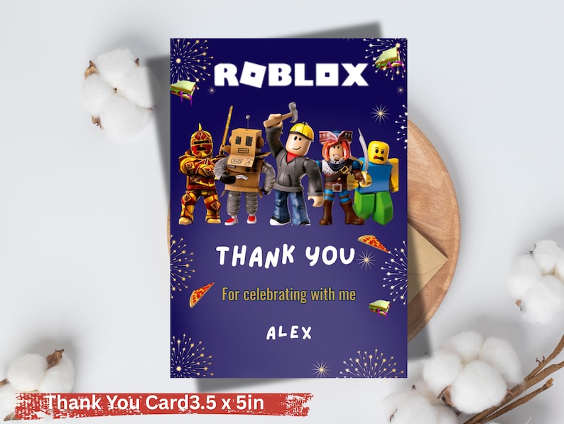 Canva Roblox Template – Editable Kids Game Party Digital Invitation - Etsy