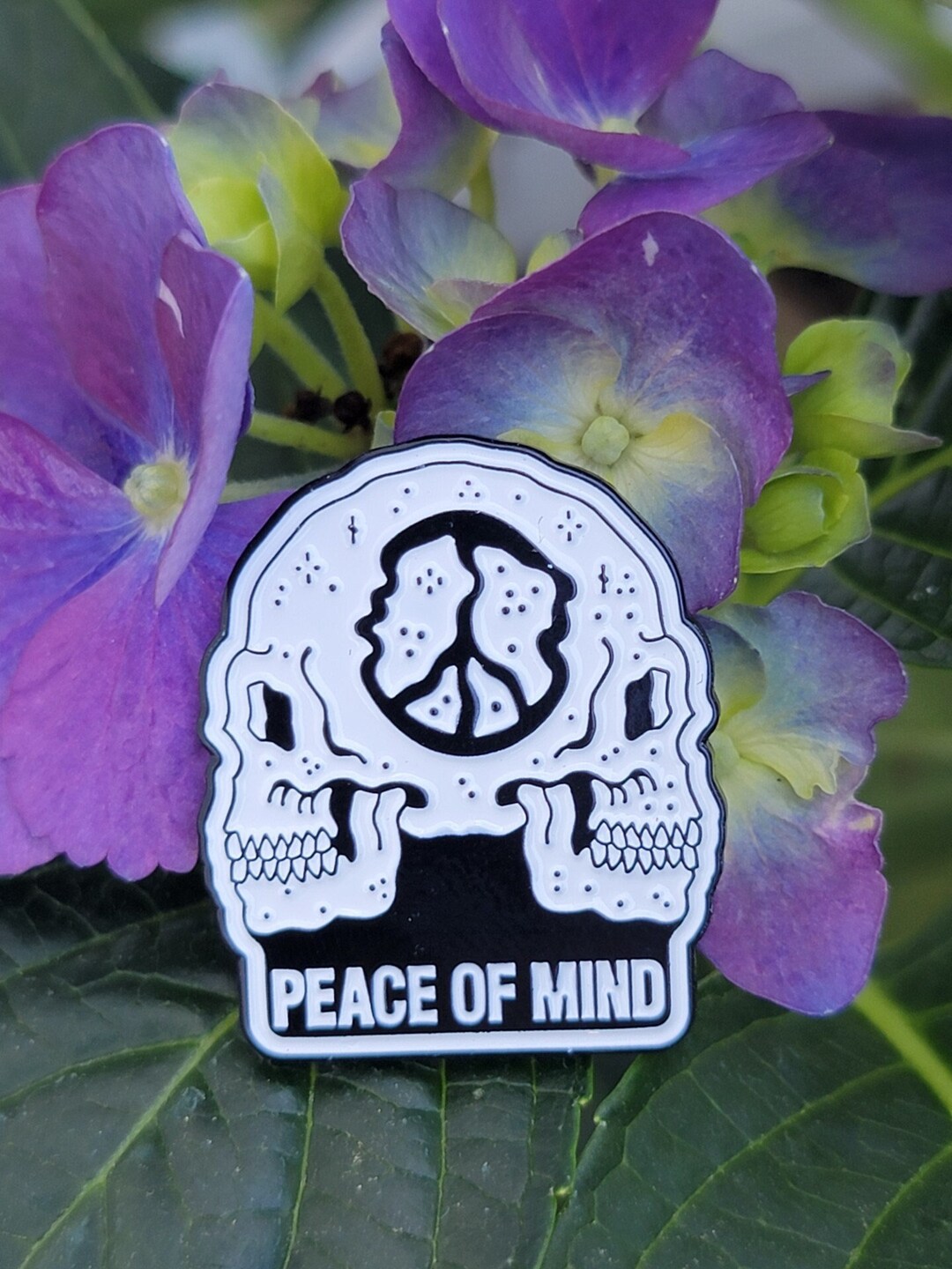 Skull Enamel Pin, Peace Enamel Pin, Peace Pin, Alternative Pin, Mind ...