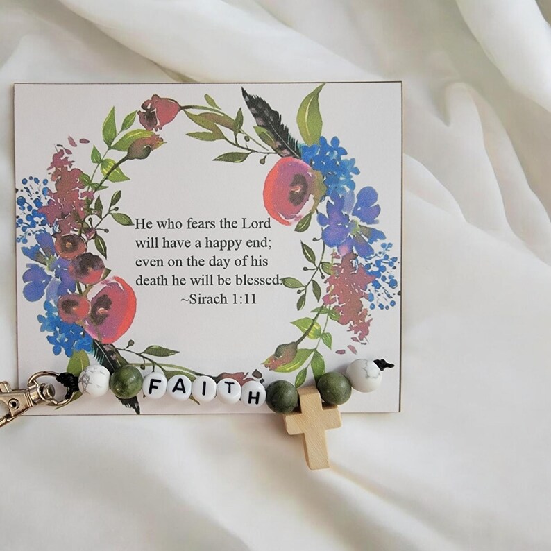 Christian Keychain, Christian Gift, Faith Keychain, Jesus, Religious ...