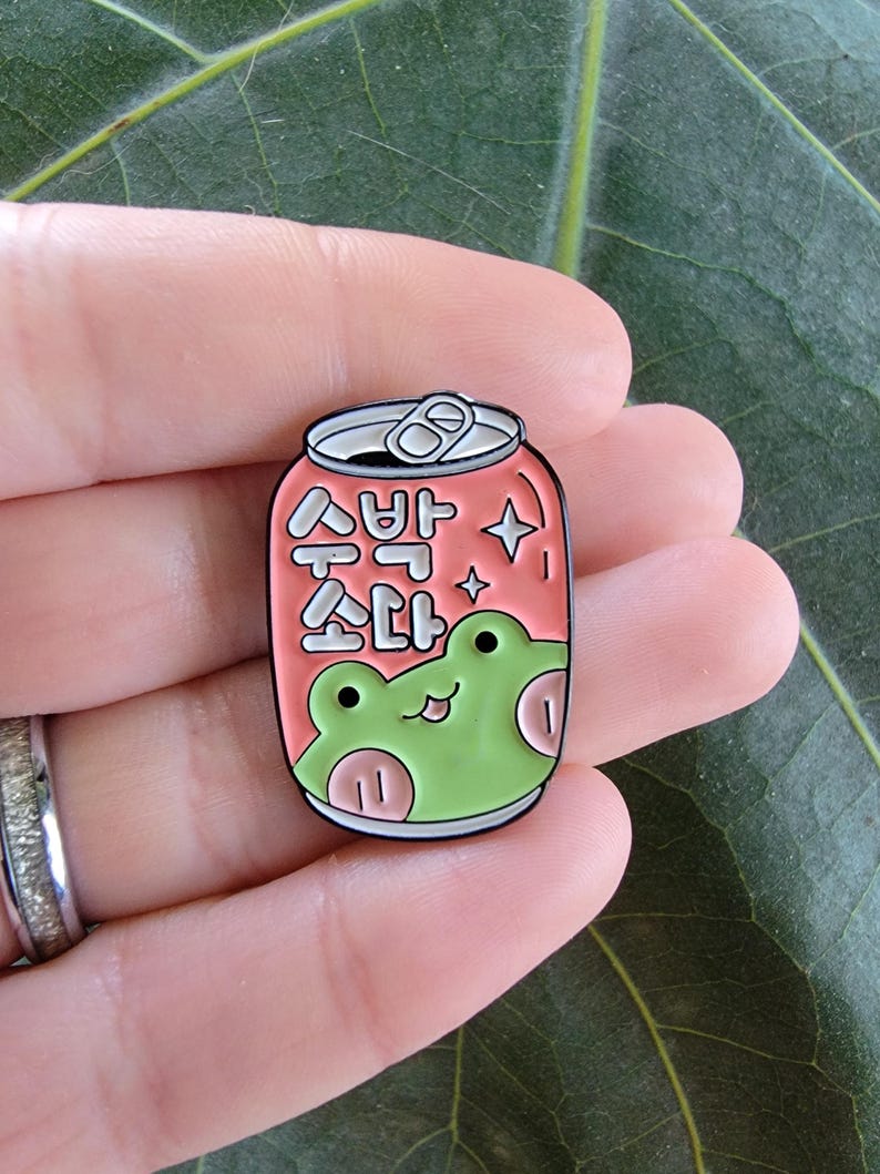 Enamel Pin, Soda Pin, Chinese Pin, Frog Pin, Frog, Cute Pin ...