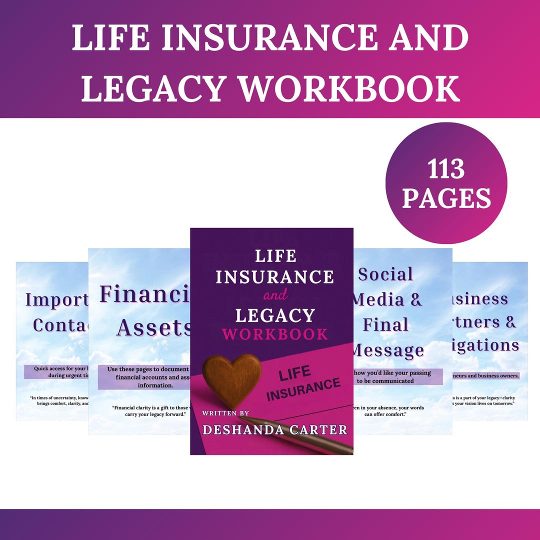Life Insurance & Legacy Planning Workbook: End-of-life Organizer - Etsy