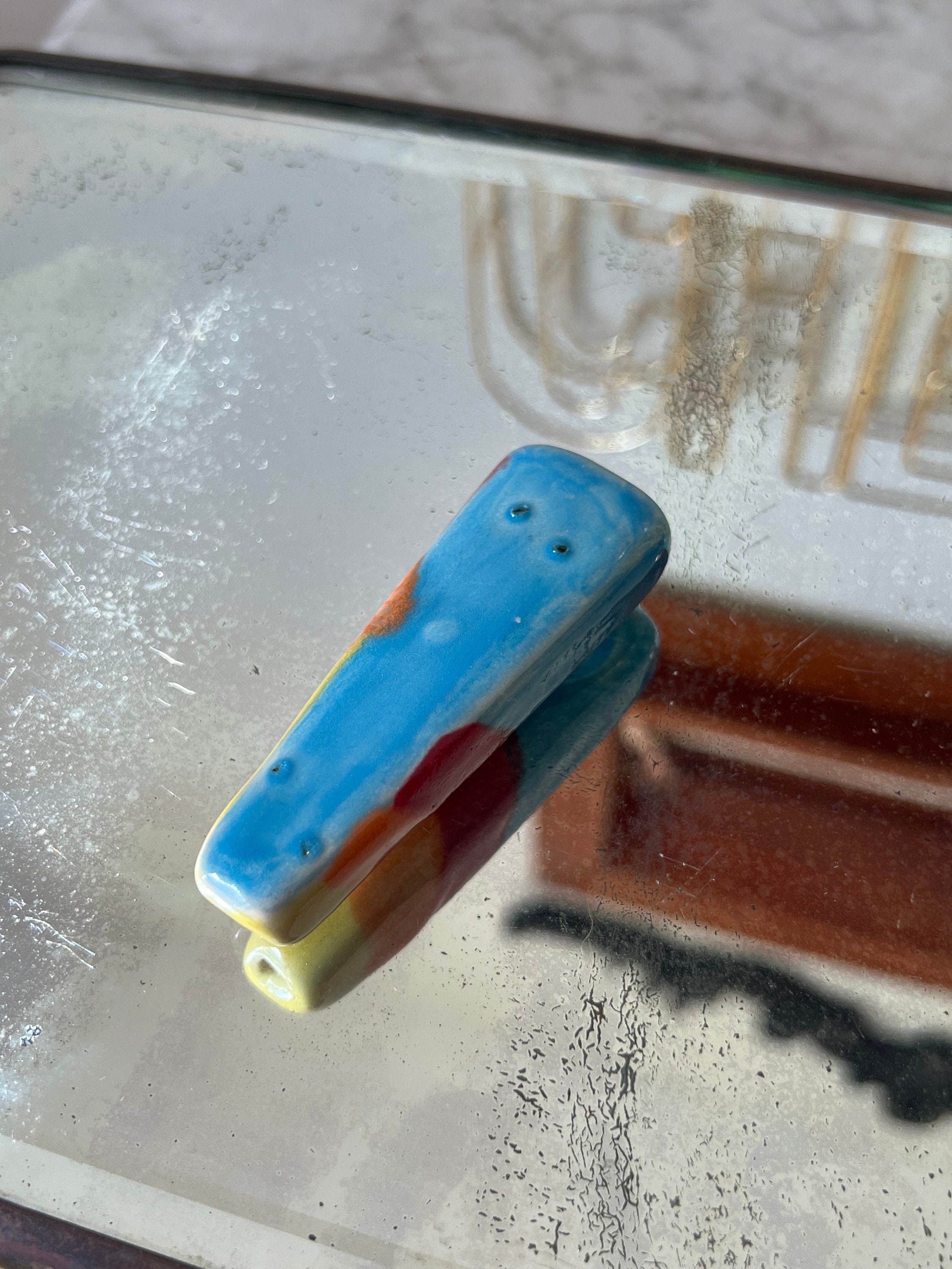 Ceramic Pipe 70s Rainbow Palette Groovy Stripes Bright Colors Smoking ...